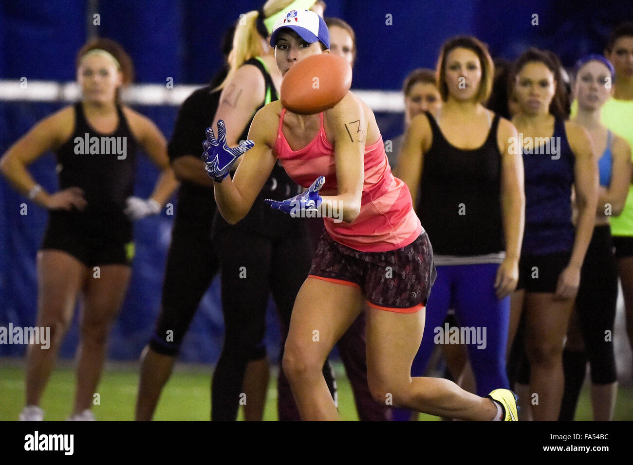Saturday, December 19, 2015: Kate Bennett (13) competes during tryouts ...