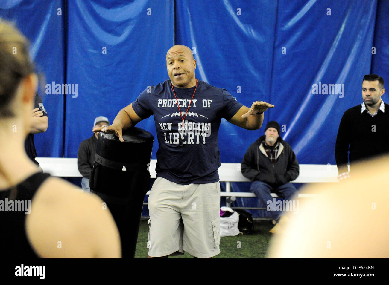 Saturday, December 19, 2015: New England Liberty head coach Derrick ...