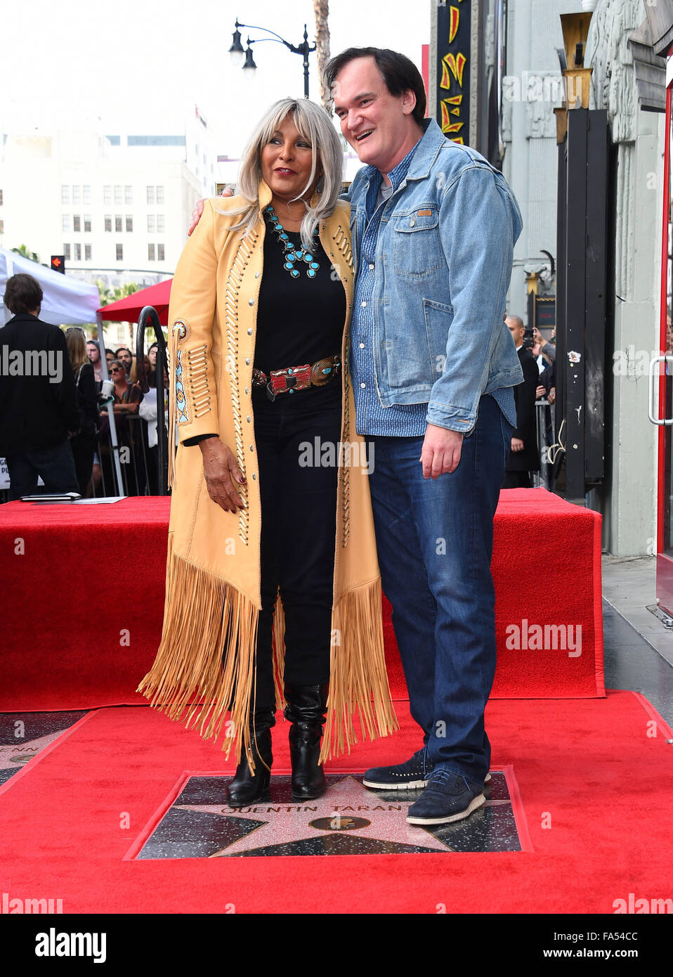 Hollywood, California, USA. 21st Dec, 2015. Quentin Tarantino & Pam ...