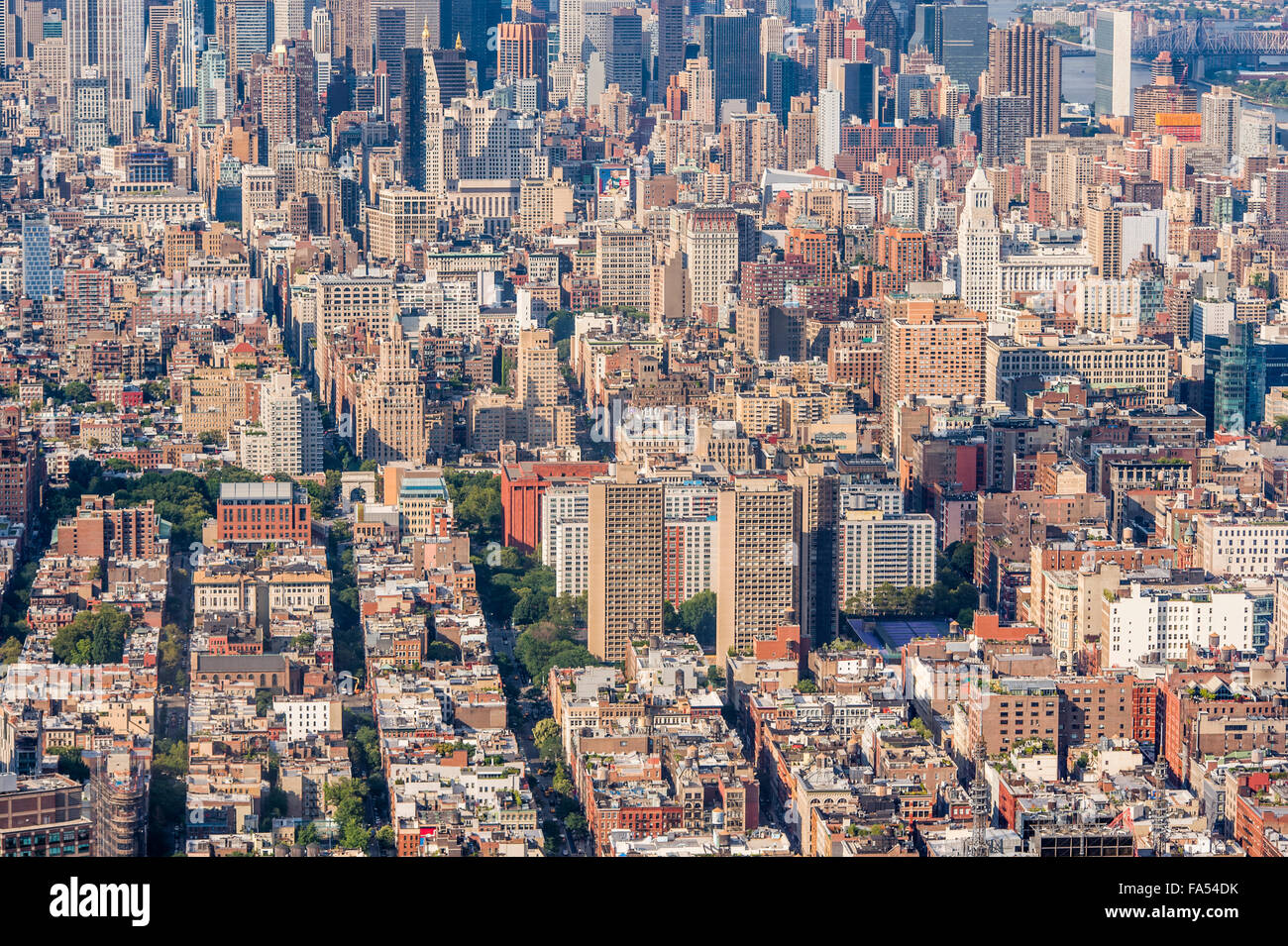 An aerial view of New York City's skyline Stock Photo - Alamy