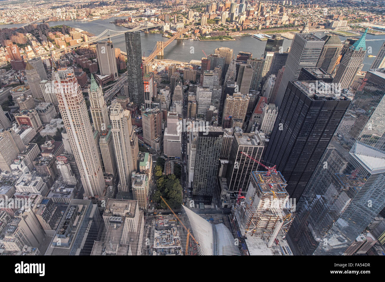 An aerial view of New York City's skyline Stock Photo - Alamy