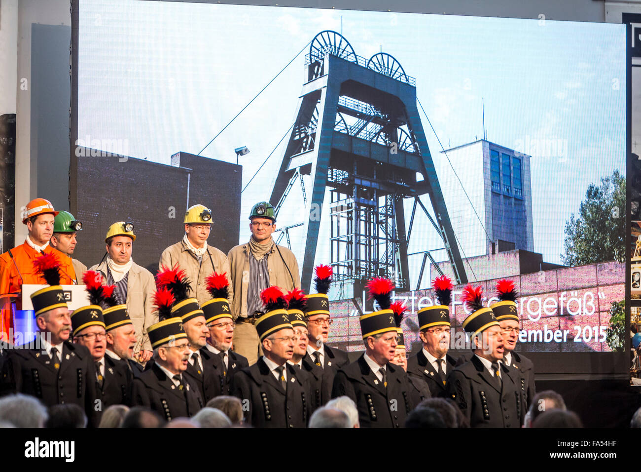 Closure ceremony of coal mine Auguste Victoria in Marl, Germany, after ...