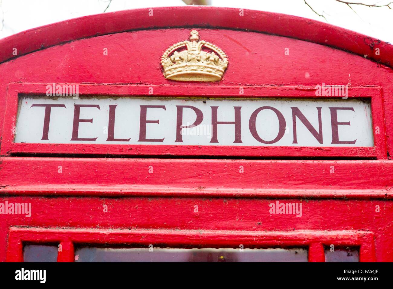 Empty red telephone box hi-res stock photography and images - Alamy