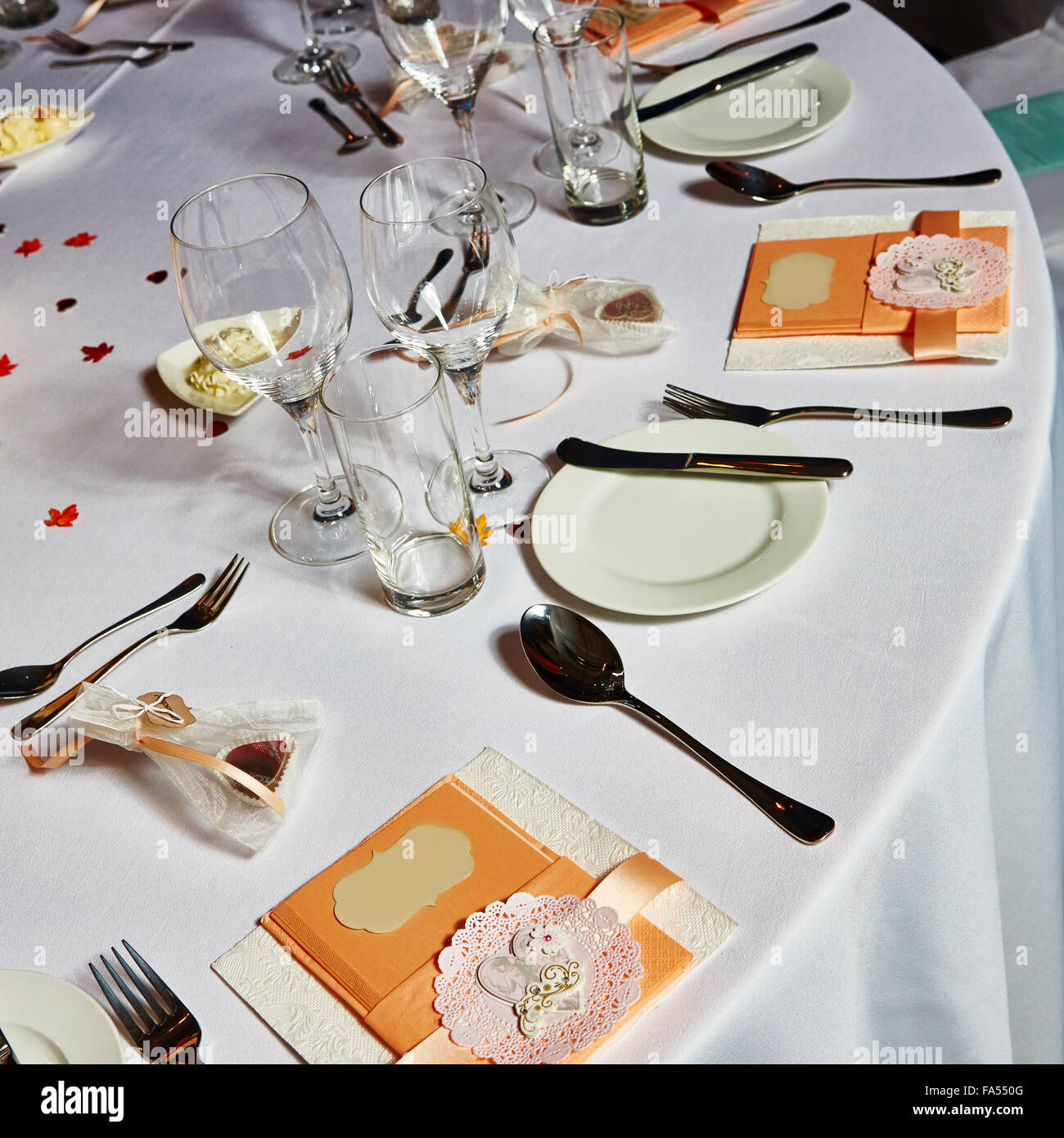 Table set for wedding Stock Photo - Alamy