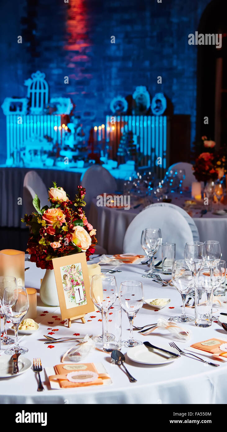 Table set for wedding Stock Photo - Alamy