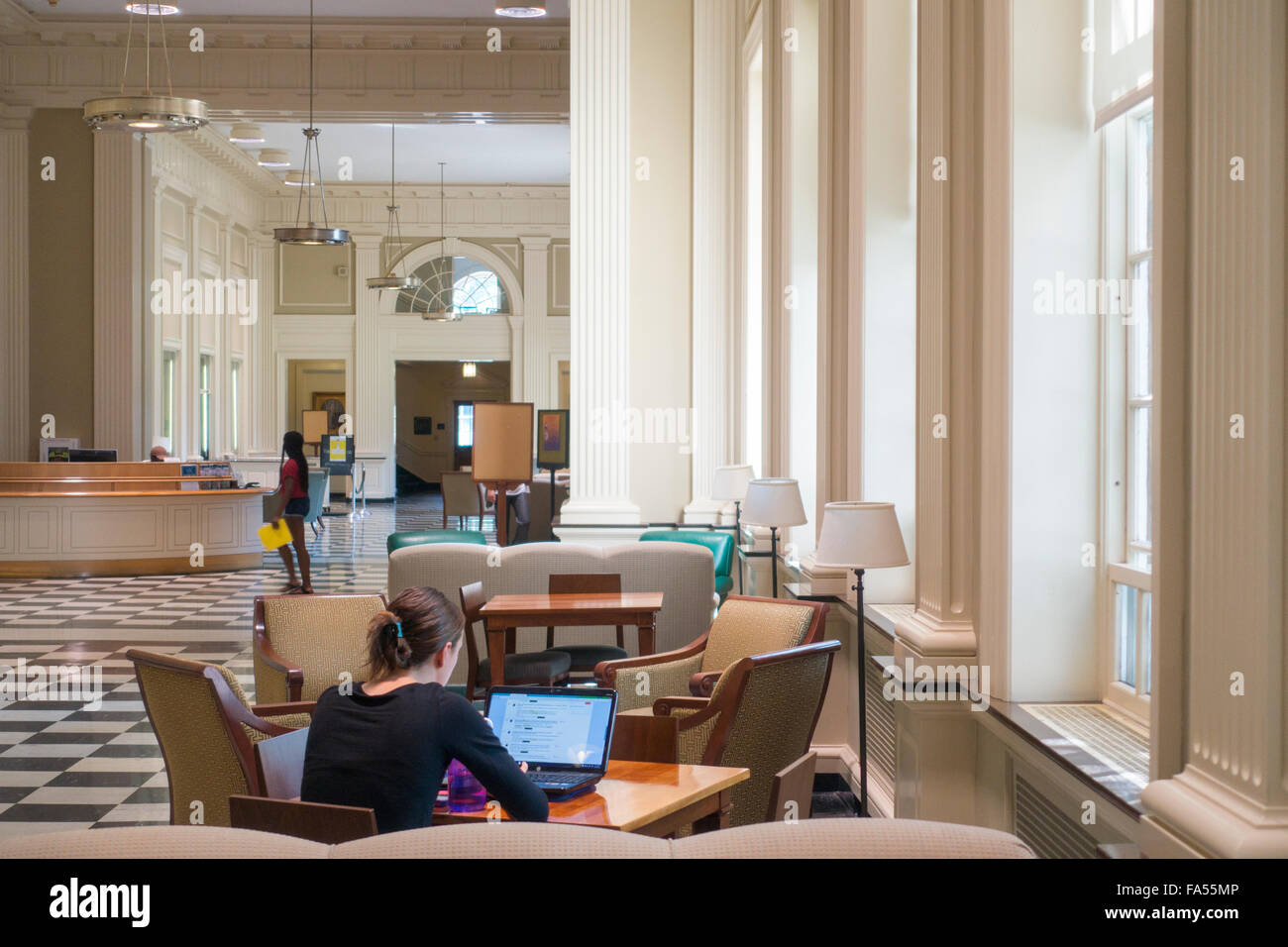 Reception desk library hi-res stock photography and images - Alamy