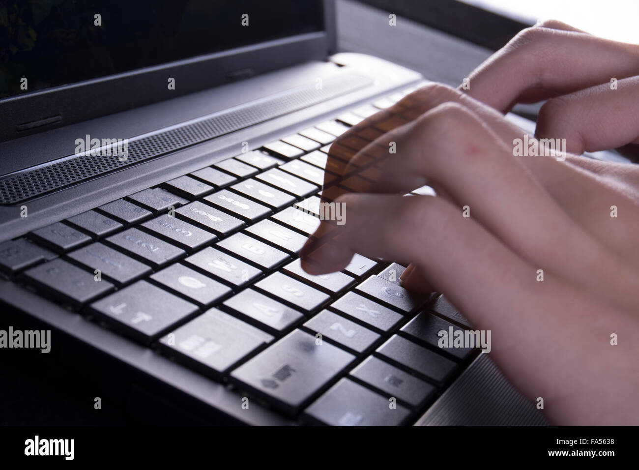 Hand fingers typing hi-res stock photography and images - Alamy