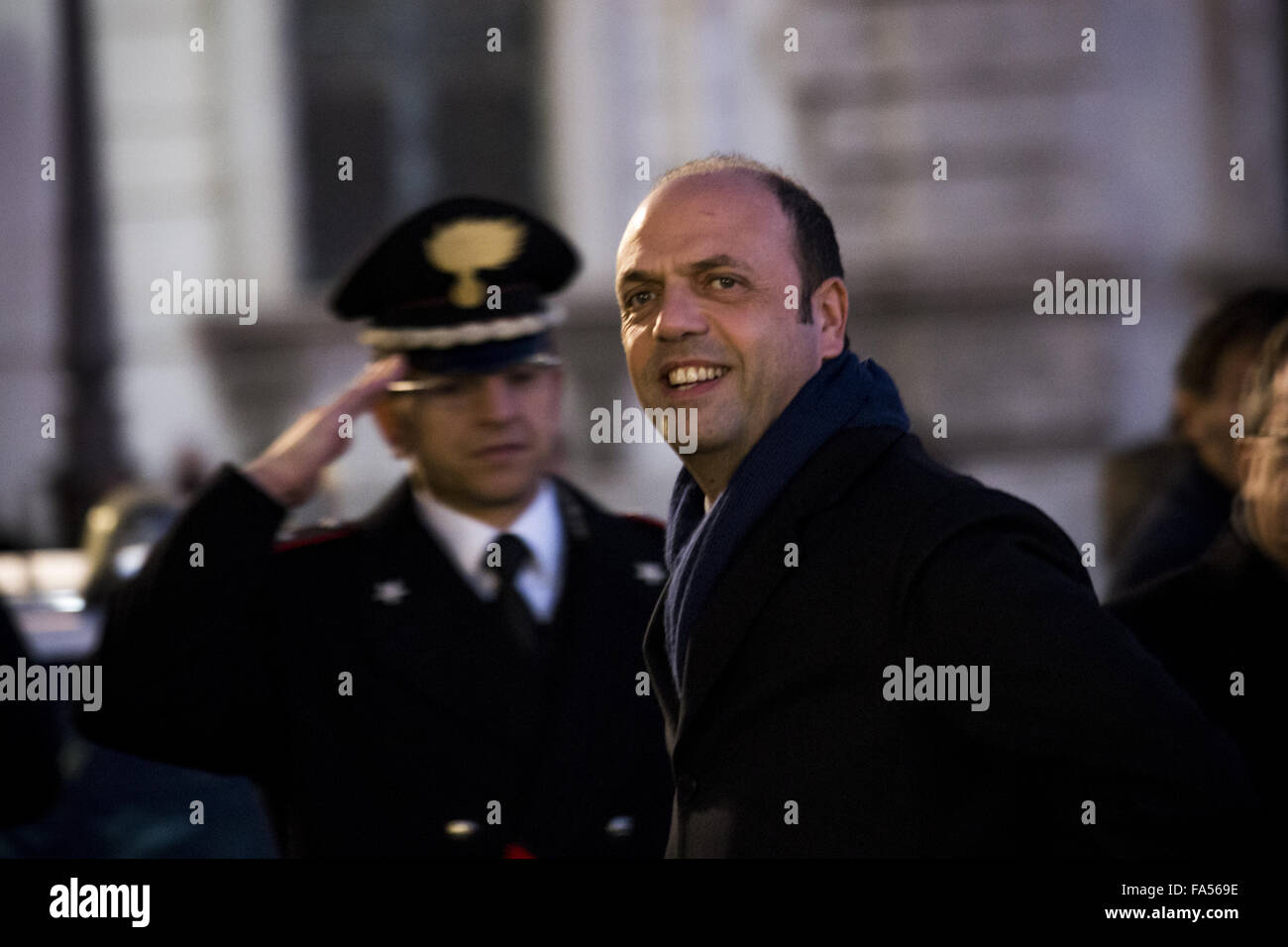 Italy. 21st Dec, 2015. Angelino Alfano, an Italian politician, at the ...