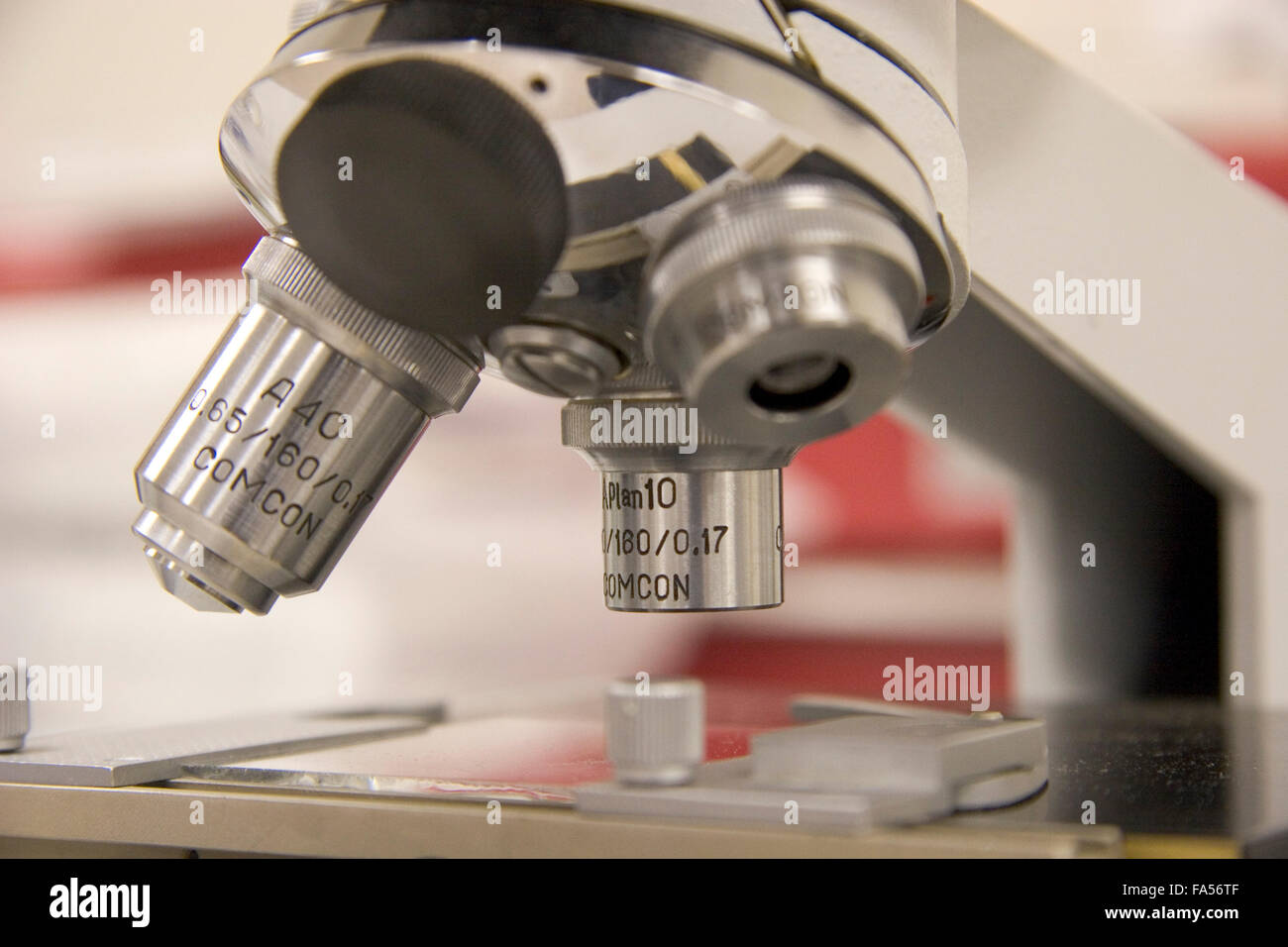 Compound microscope objectives Stock Photo - Alamy