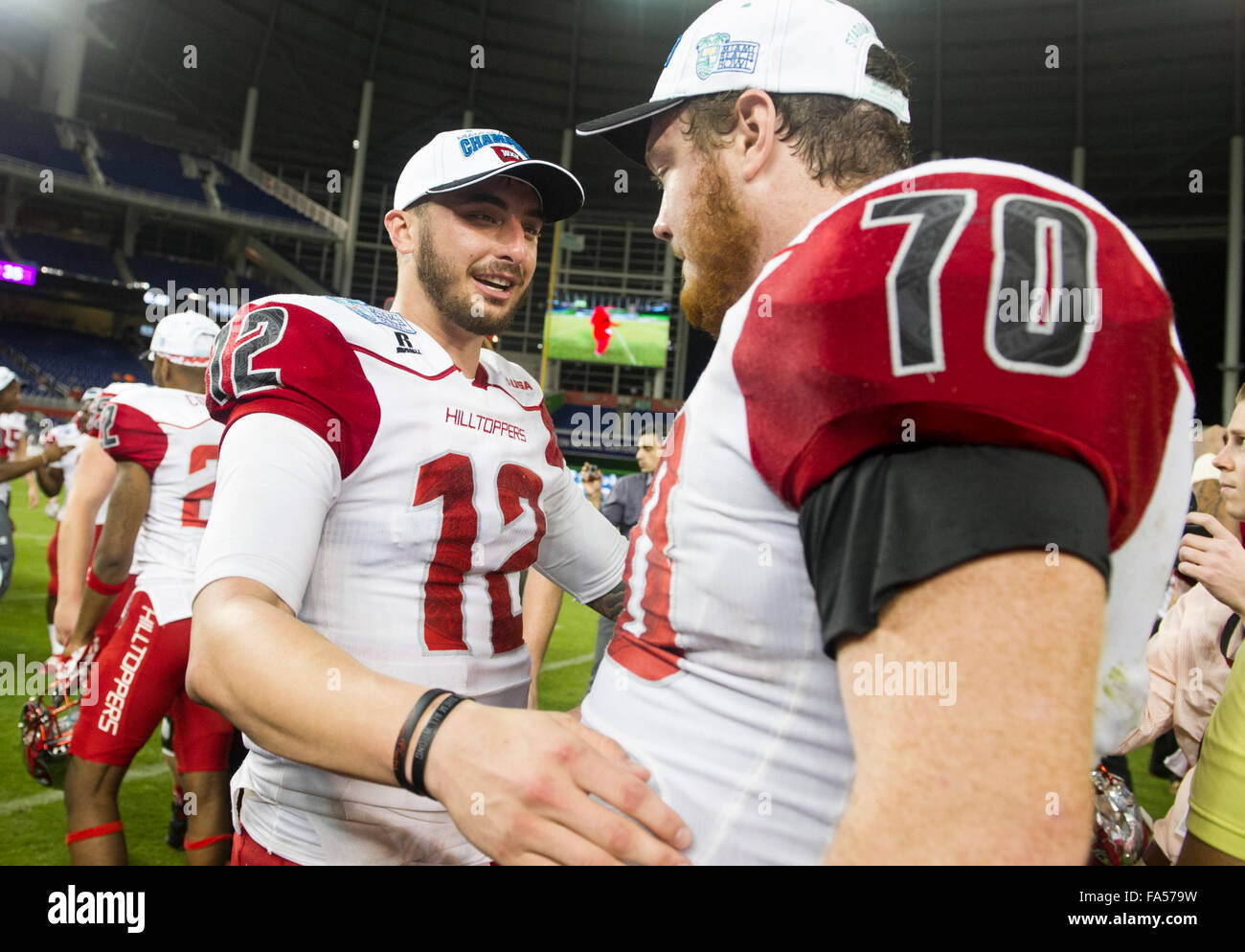 Miami, Florida, USA. Dec. 21st Dec, 2015. Western Kentucky quarterback ...