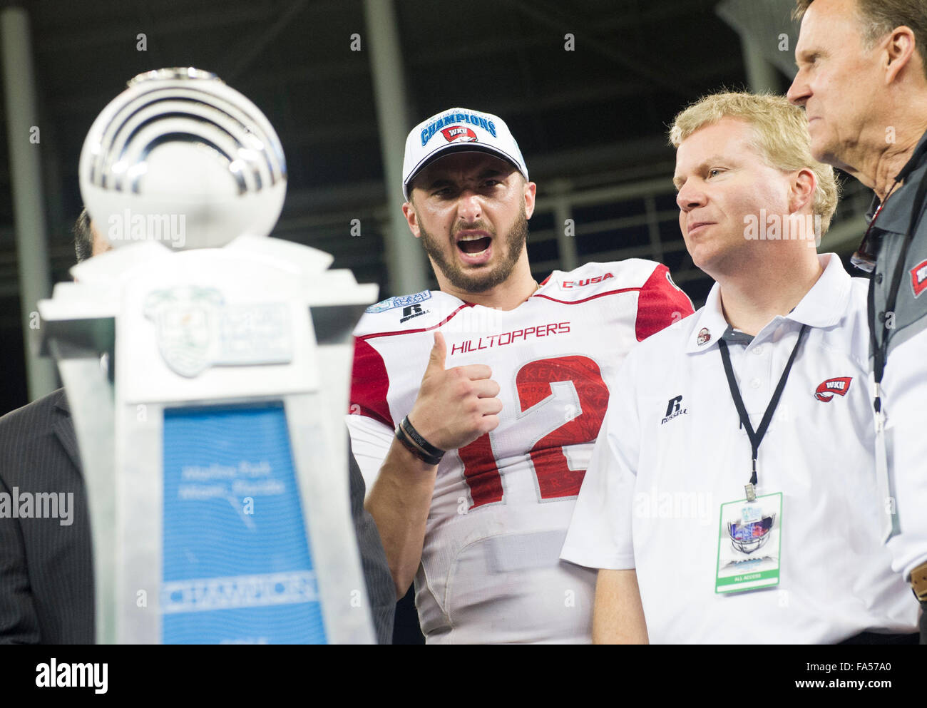 Miami, Florida, USA. Dec. 21st Dec, 2015. Western Kentucky quarterback ...