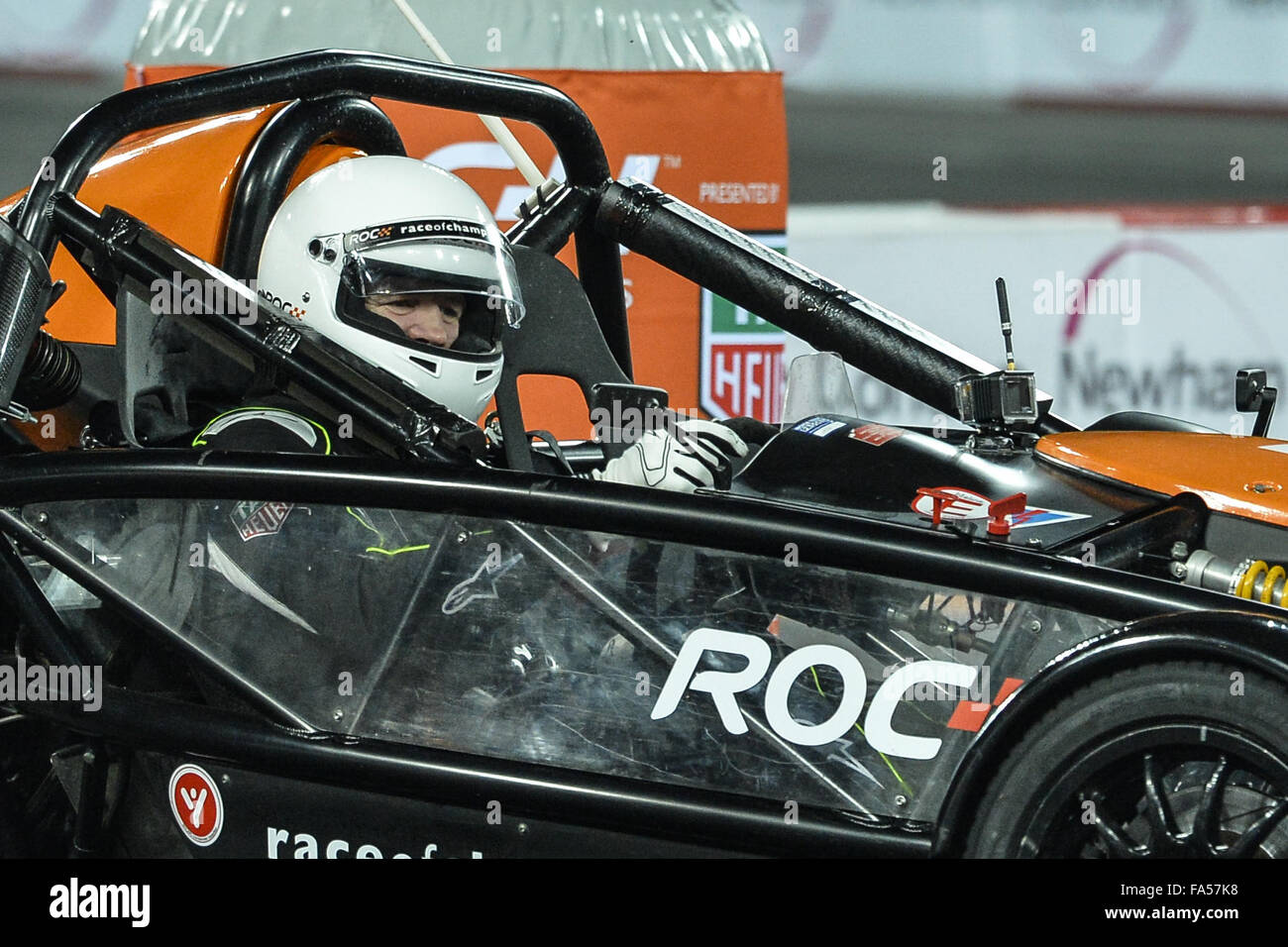 Celebrities and famous drivers take part in 'Race of Champions' at the ...