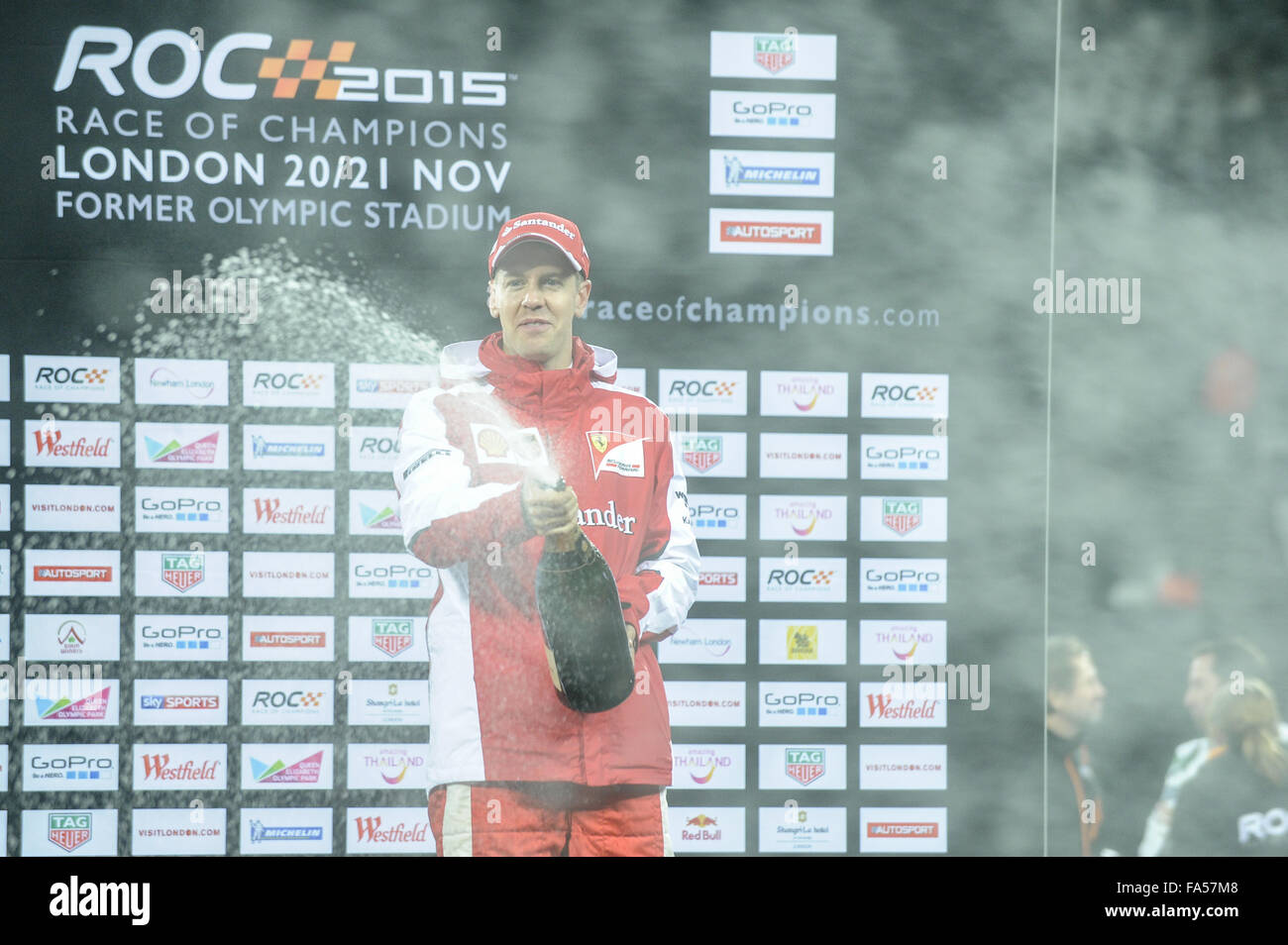 Celebrities and famous drivers take part in 'Race of Champions' at the ...