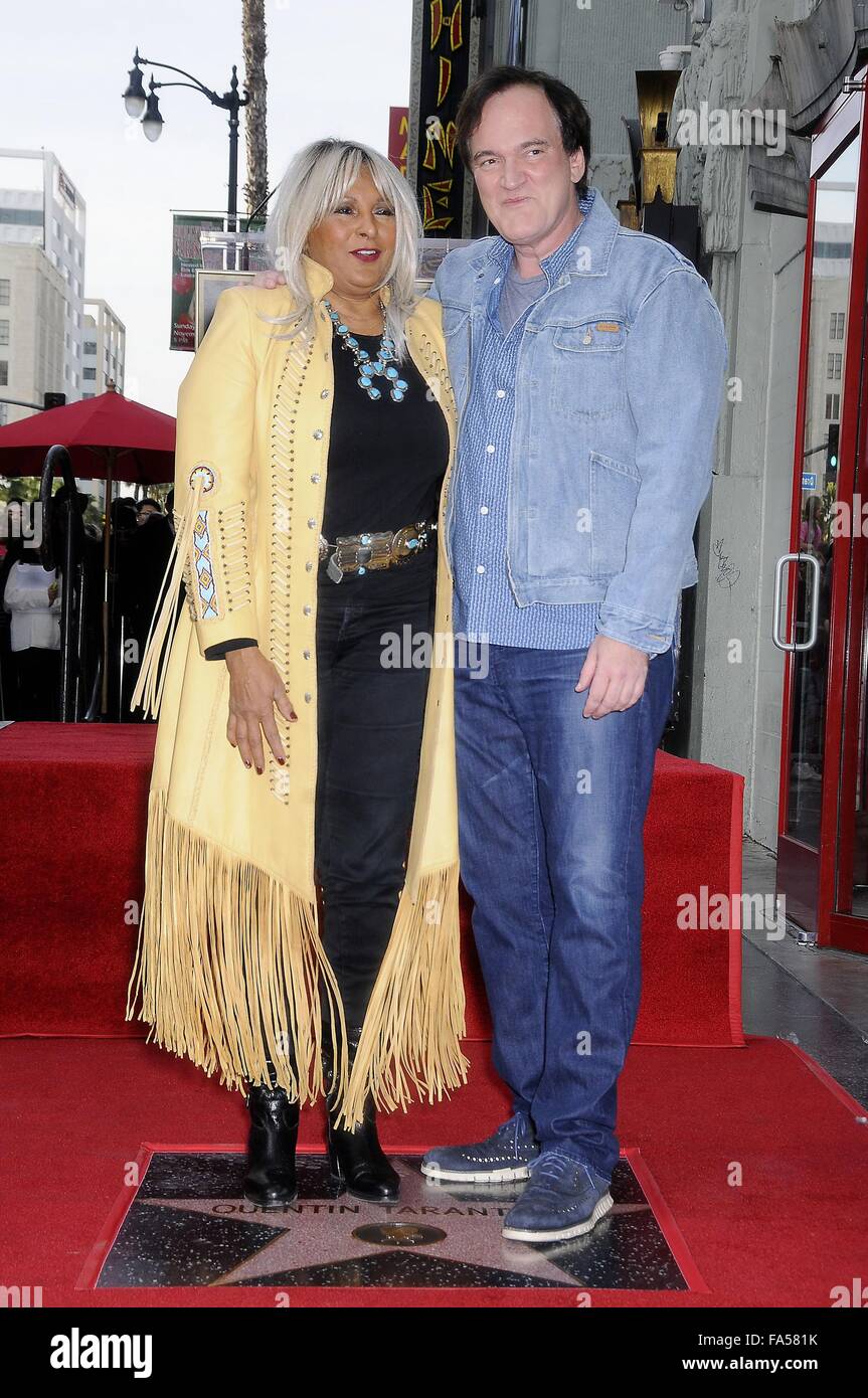 Los Angeles, CA, USA. 21st Dec, 2015. Pam Grier, Quentin Tarantino at ...