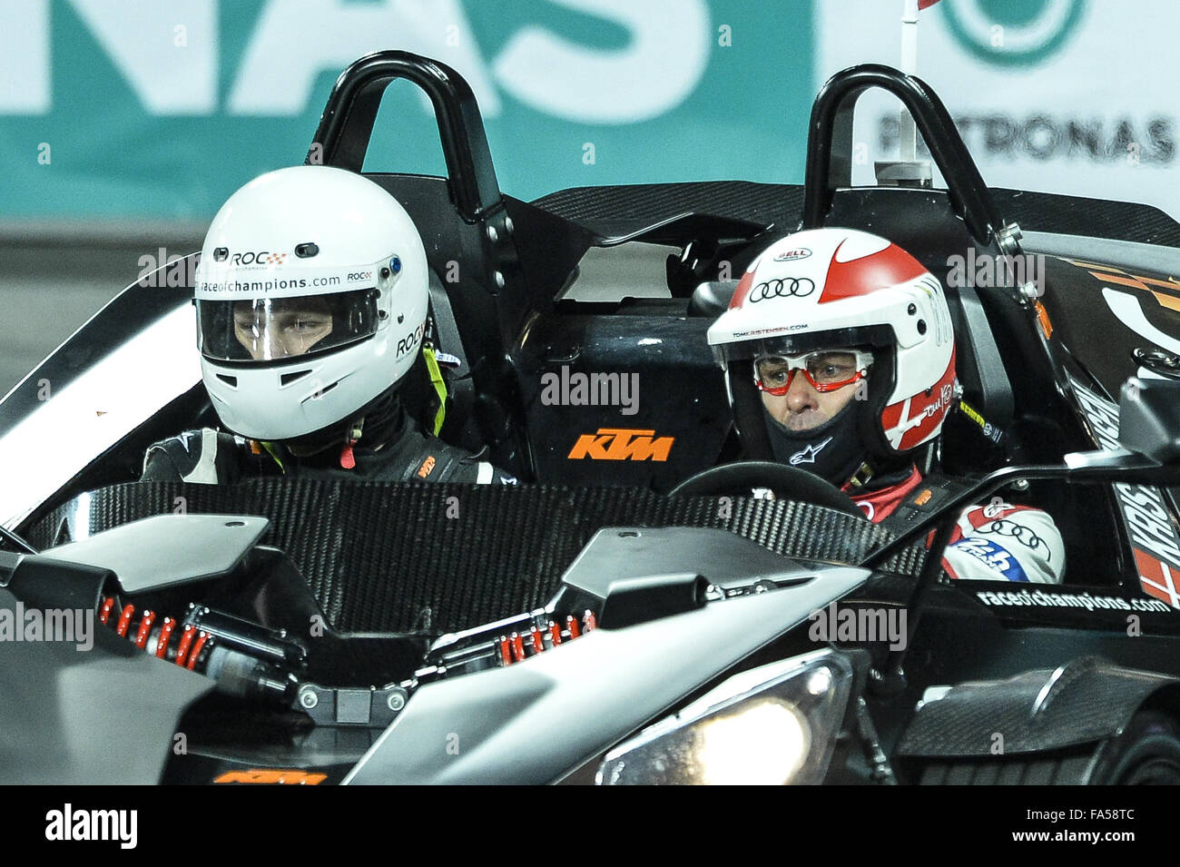 Celebrities and famous drivers take part in 'Race of Champions' at the ...