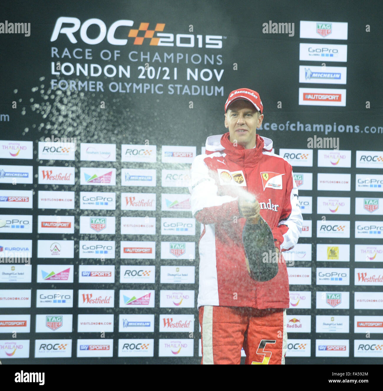 Celebrities and famous drivers take part in 'Race of Champions' at the ...