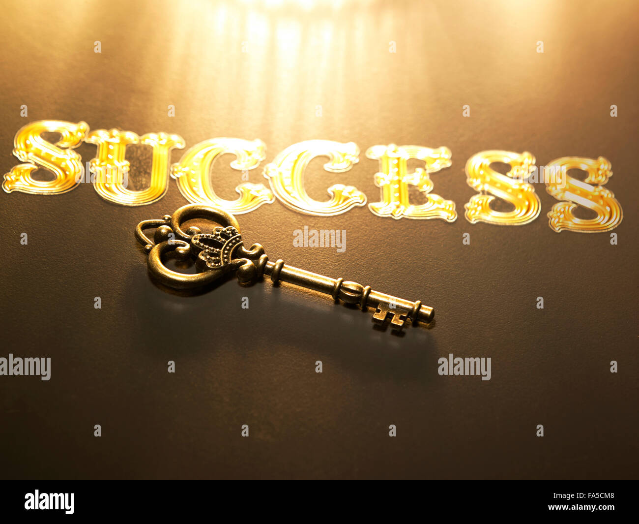 key of success on the gray background Stock Photo - Alamy