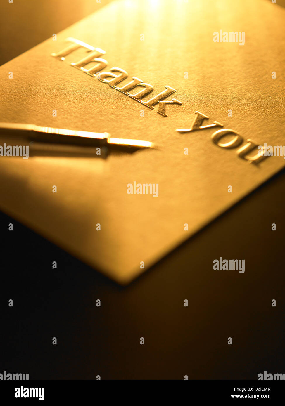 Close up on thank you card Stock Photo - Alamy