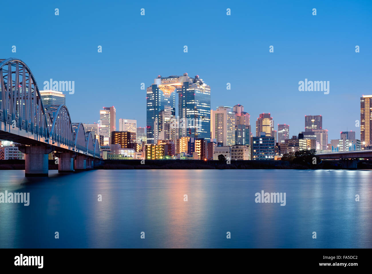 Night view of Umeda District Skyline in Osaka, Japan Stock Photo - Alamy