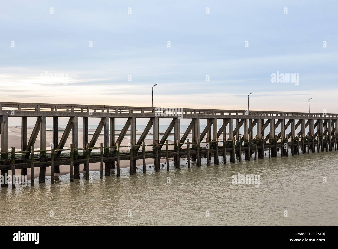 The pier that reaches deep into the sea Stock Photo - Alamy