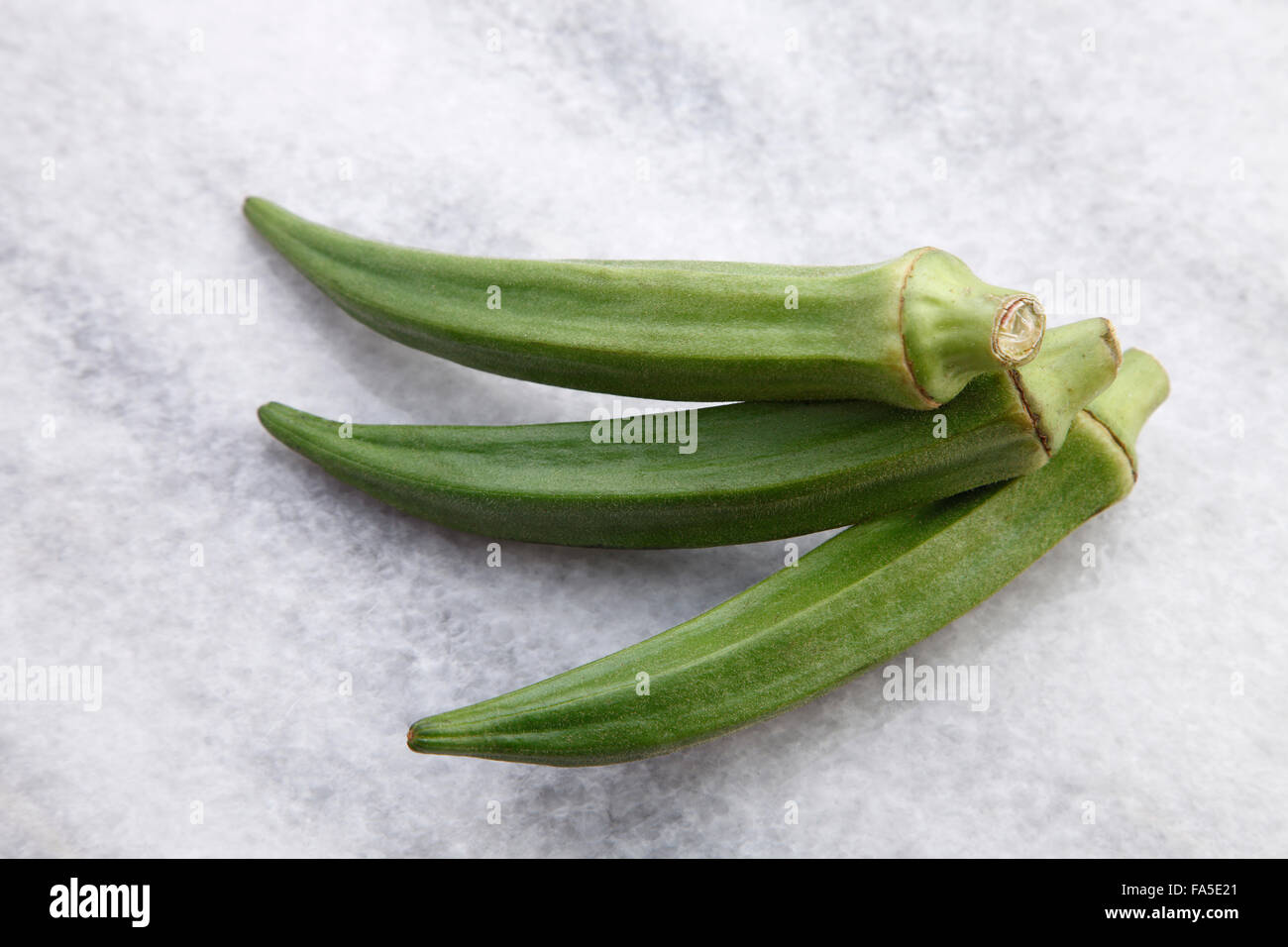 top view of the lady finger on the table Stock Photo - Alamy