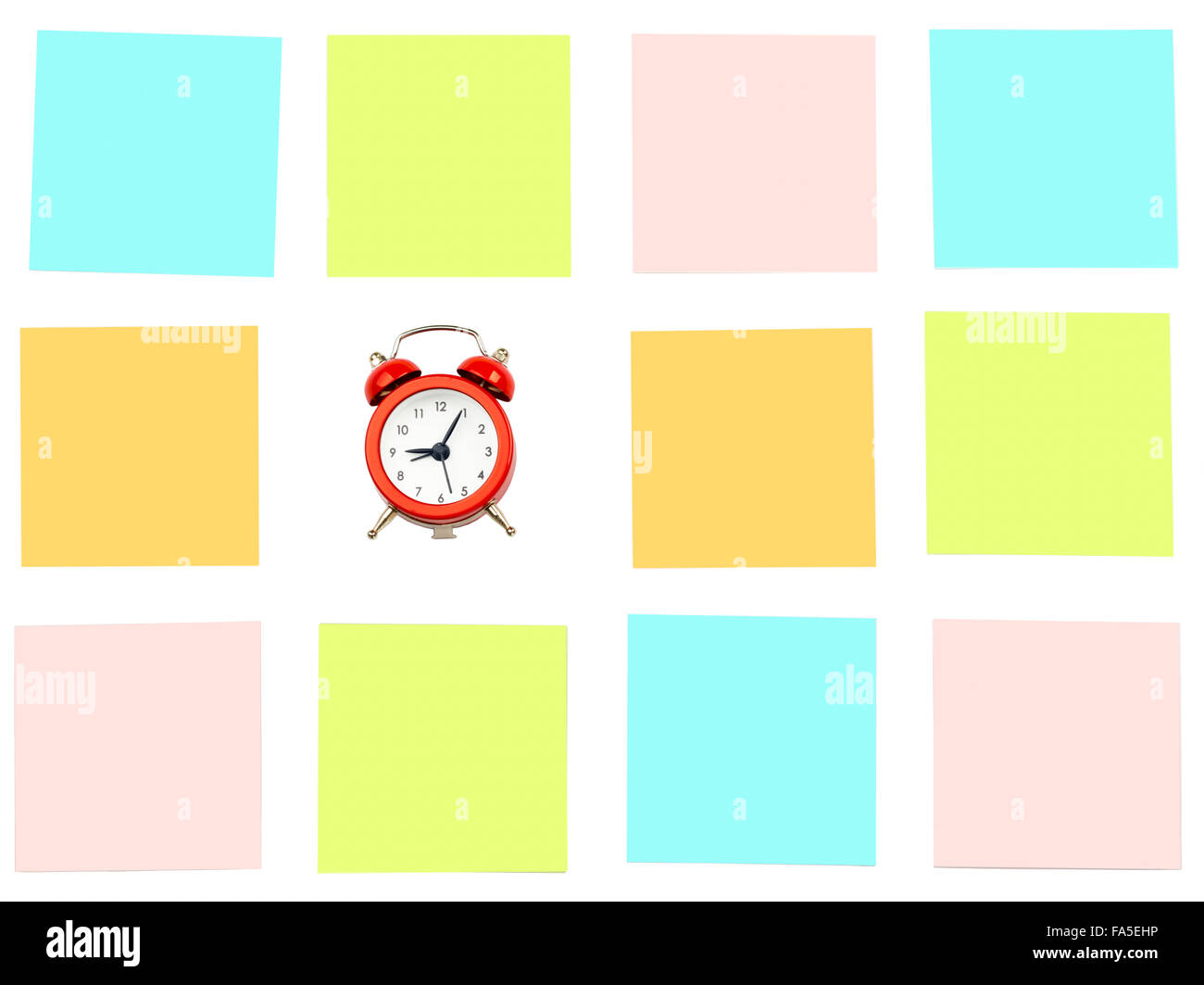 Alarm clock with set of stickers Stock Photo - Alamy