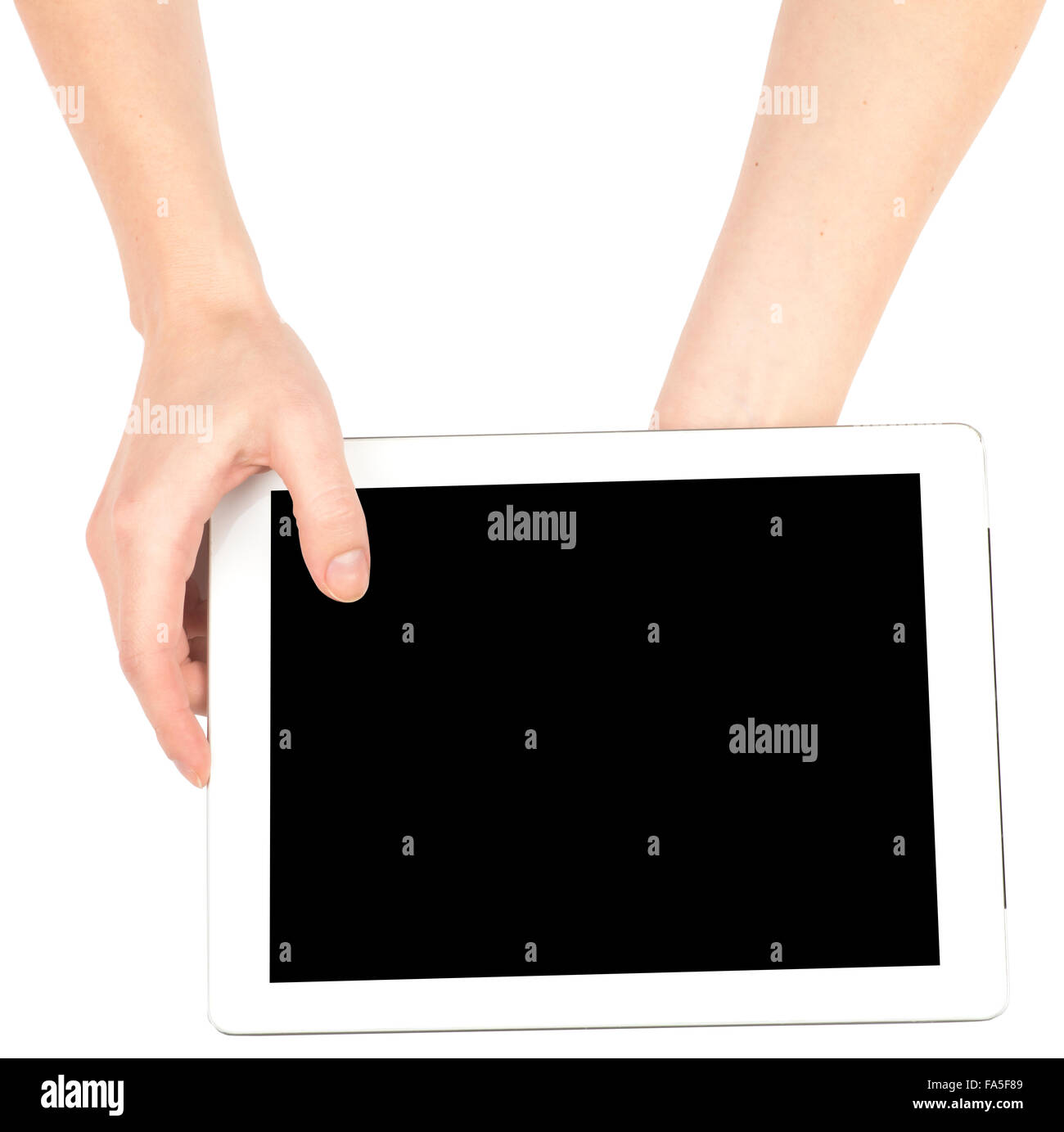 Female hands using touch pad hi-res stock photography and images - Alamy