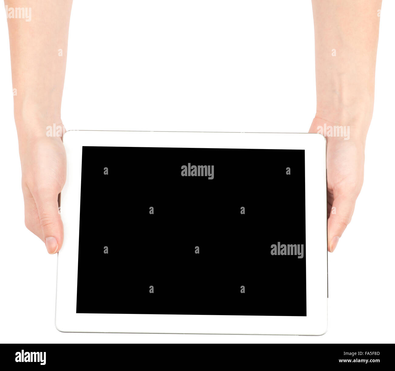 Female hands holding tablet Stock Photo - Alamy