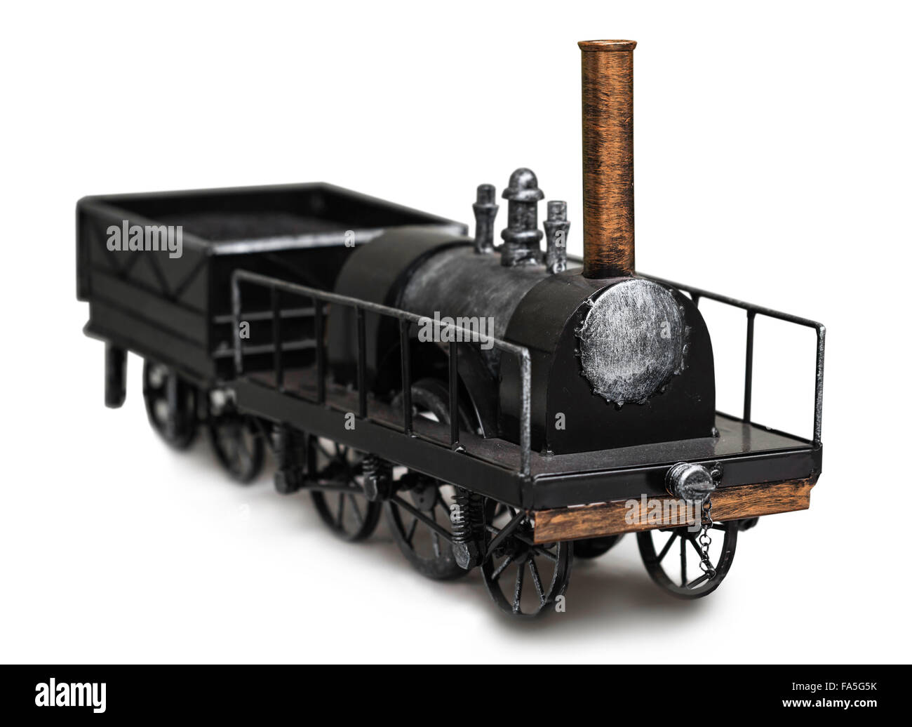 vintage train toy isolated on white background Stock Photo - Alamy