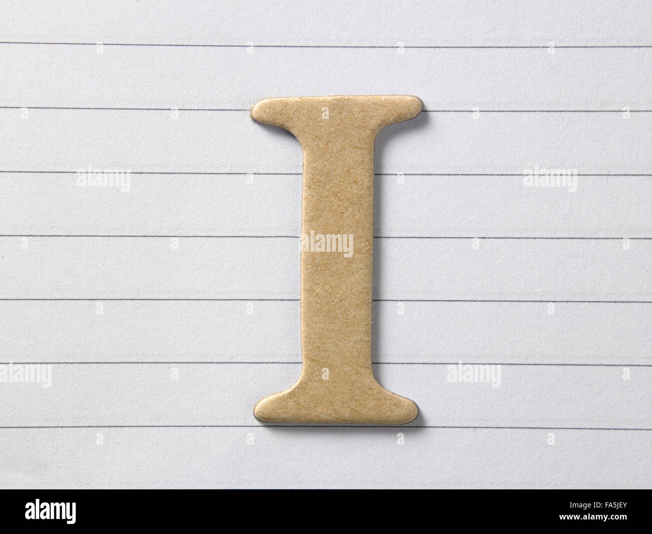close up of alphabet i on single line book Stock Photo - Alamy