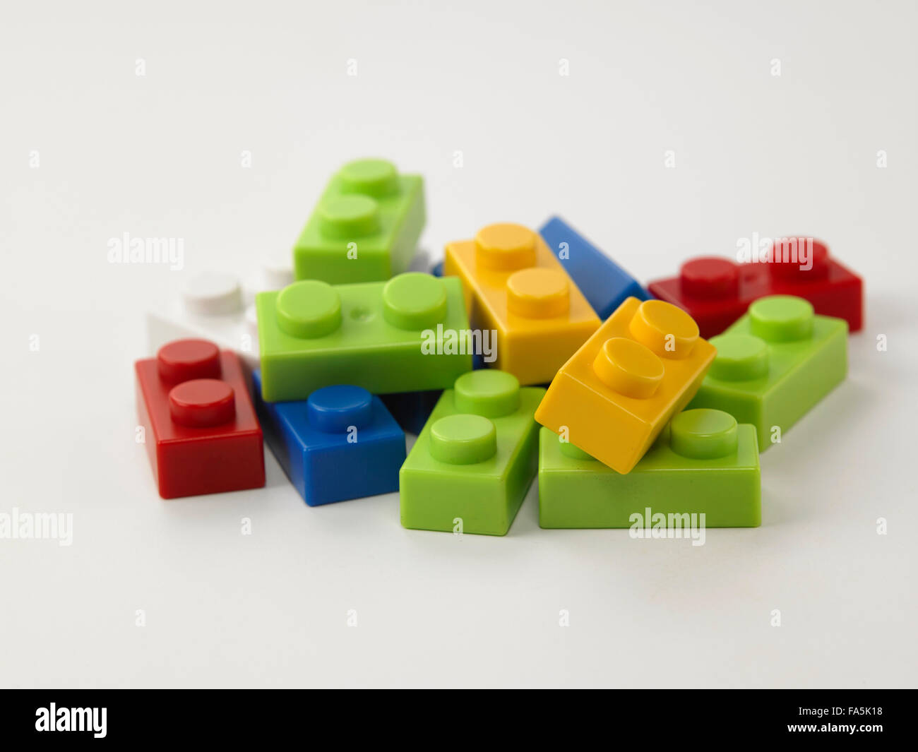 lego pieces on the white background Stock Photo - Alamy
