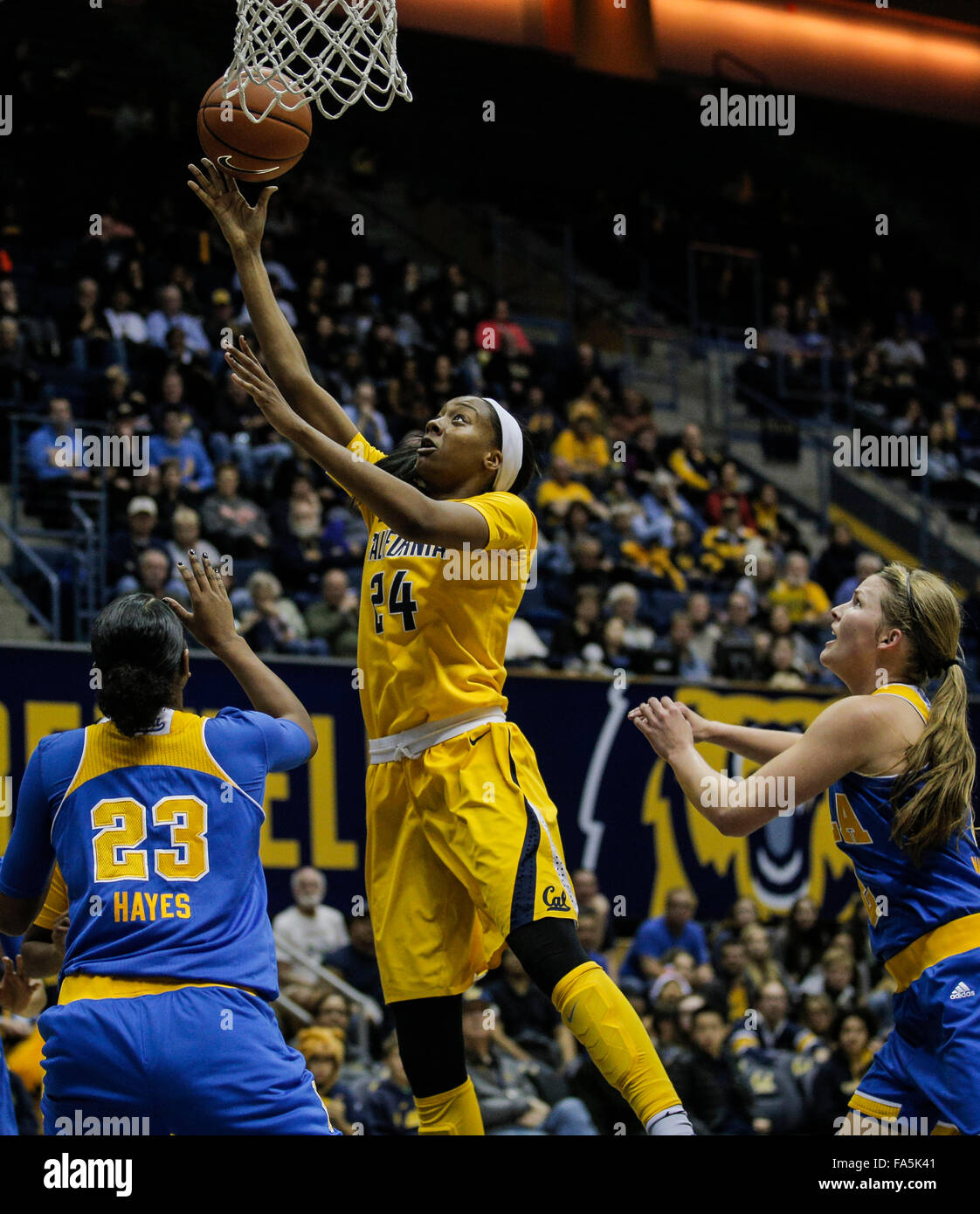 Berkeley, CA USA. 21st Dec, 2015. California F # 24 Courtney Range game ...