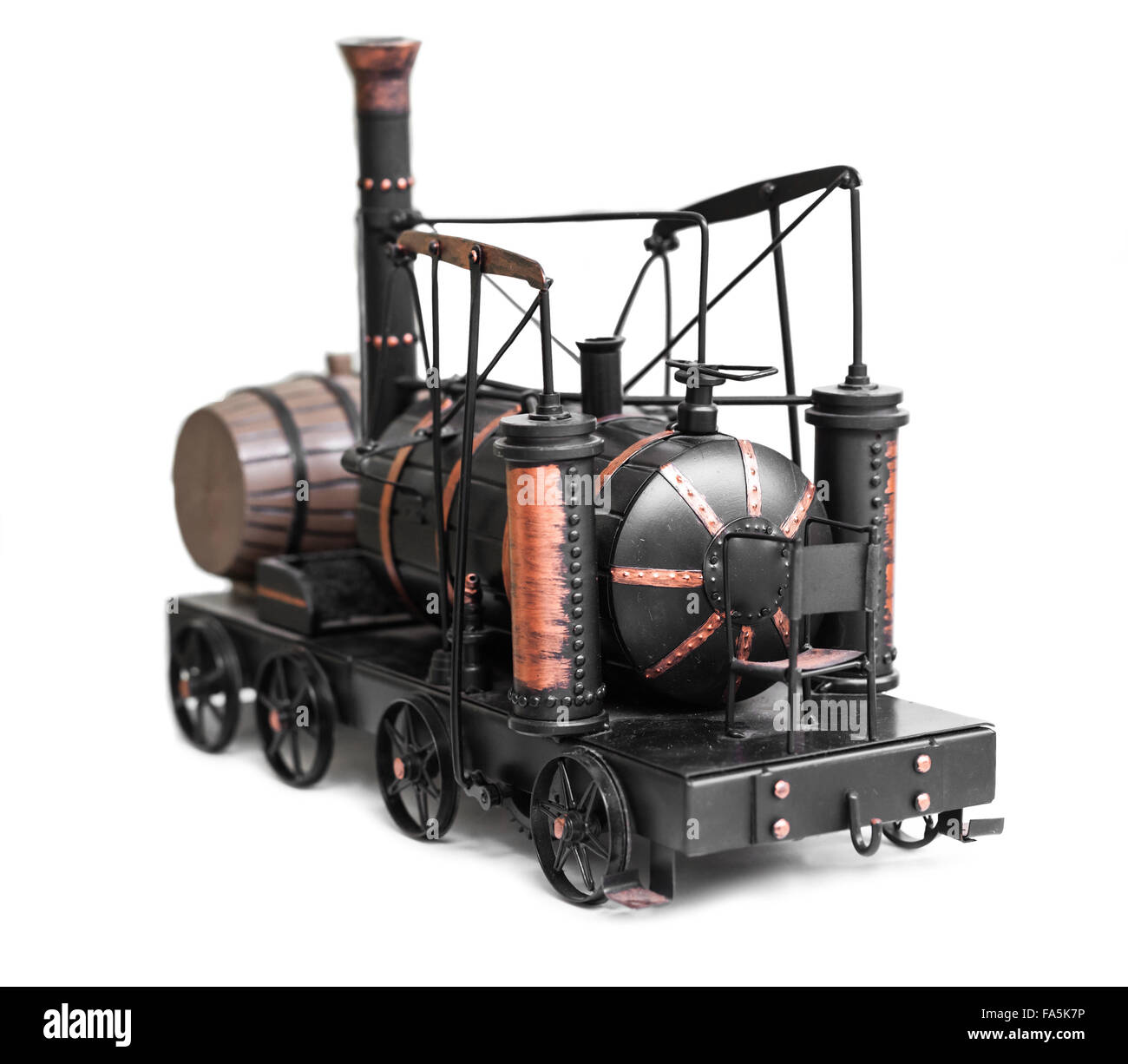 vintage train toy isolated on white background Stock Photo - Alamy