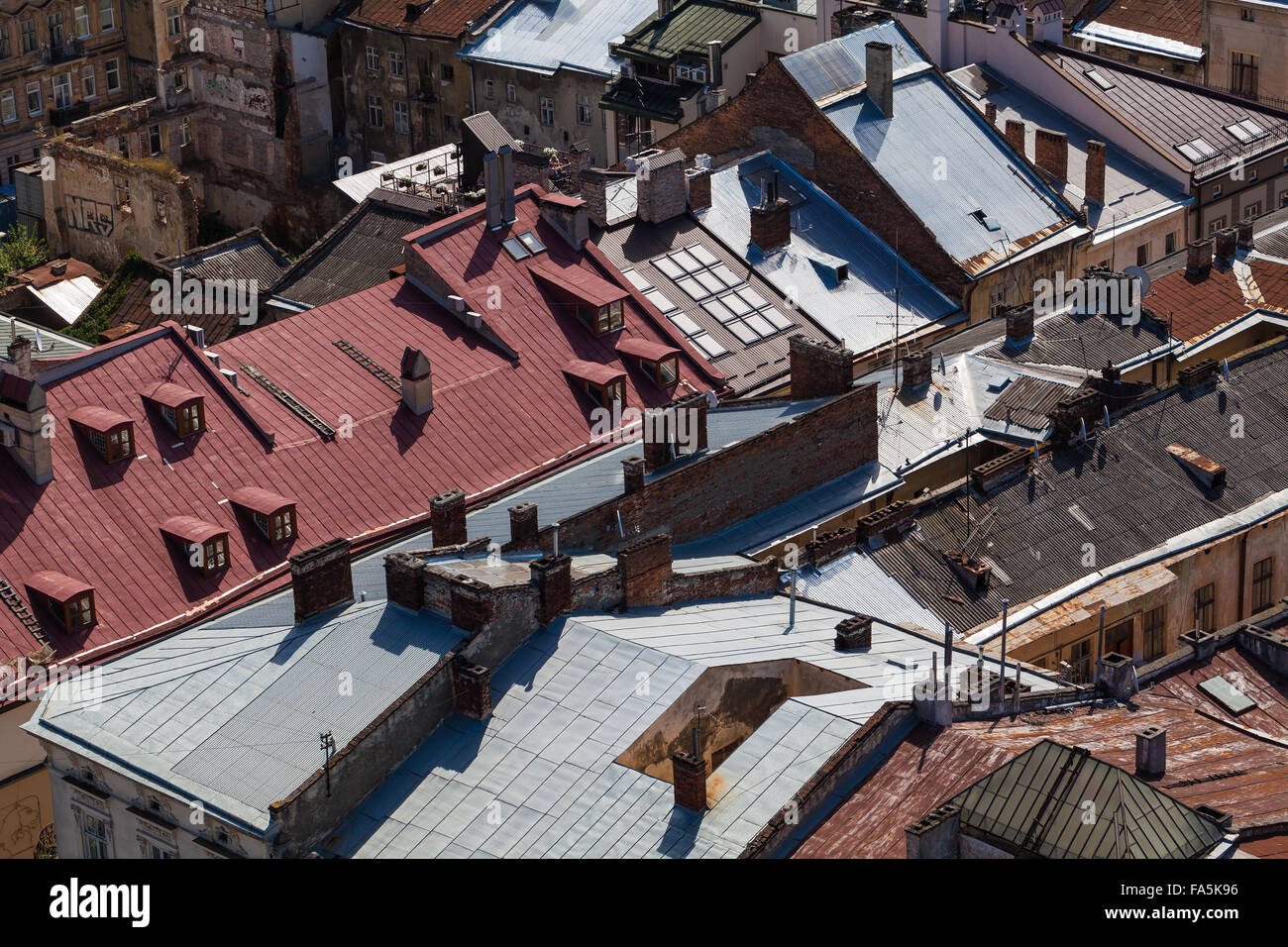 urban landscape, view from above the rooftops Stock Photo - Alamy