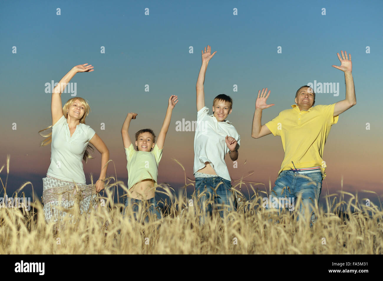 Father and sons in wheat field hi-res stock photography and images - Alamy