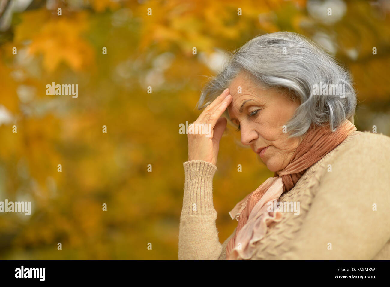 Nice sad old woman Stock Photo - Alamy