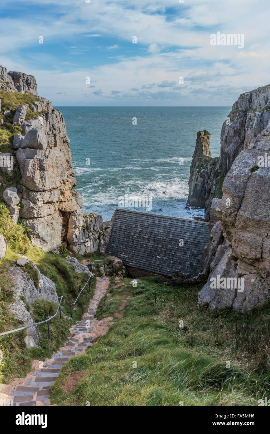 St Govan’s Chapel, a Historic Cliffside Hermitage Overlooking the ...