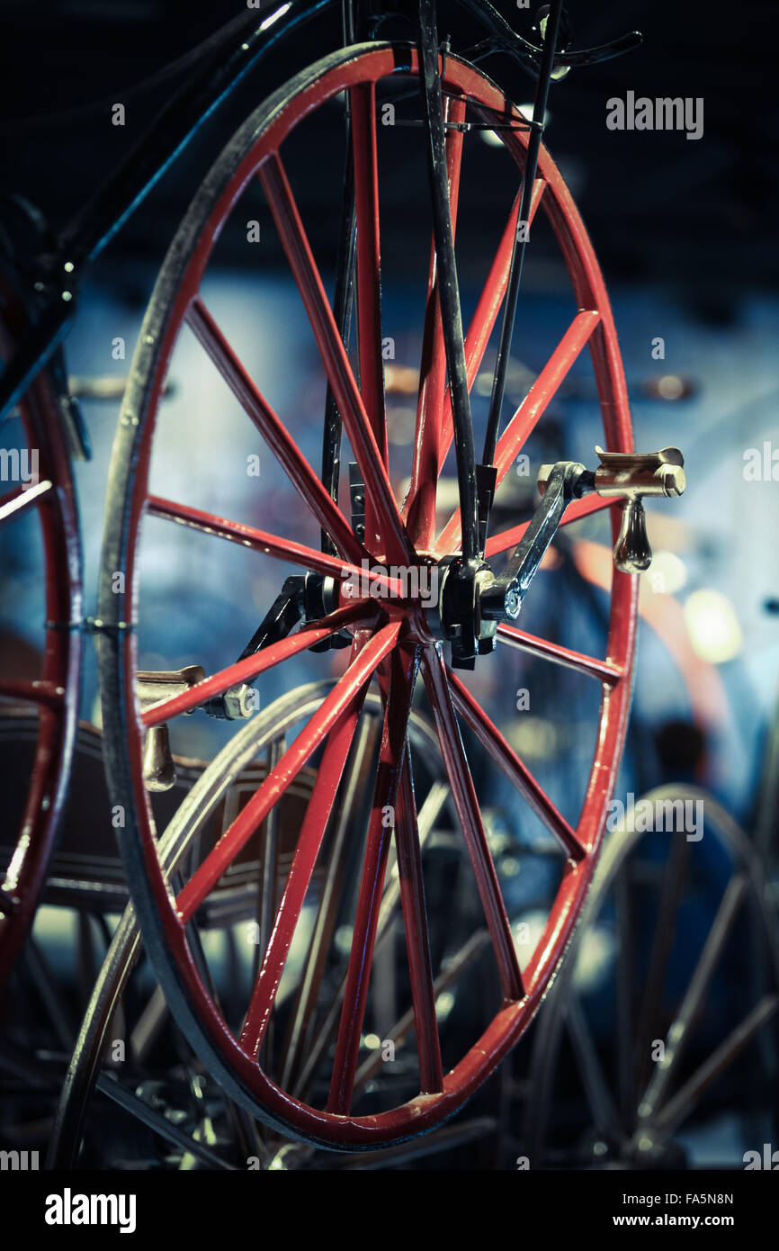 Color image with a detail of an old, vintage bicycle Stock Photo - Alamy
