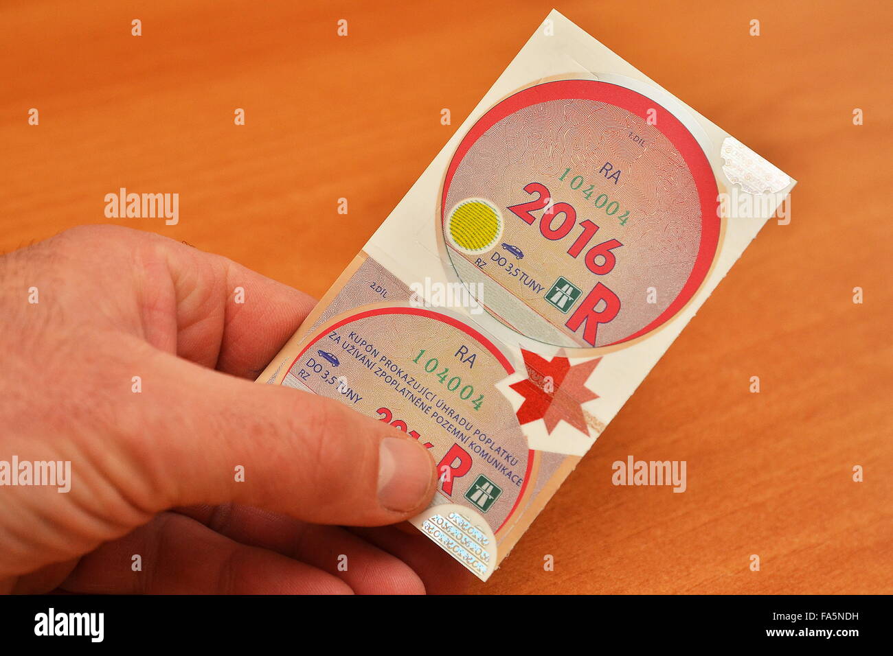 Toll sticker hi-res stock photography and images - Alamy