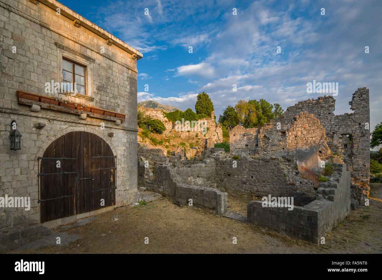 Stari Bar fortress buildings, Montenegro Stock Photo - Alamy