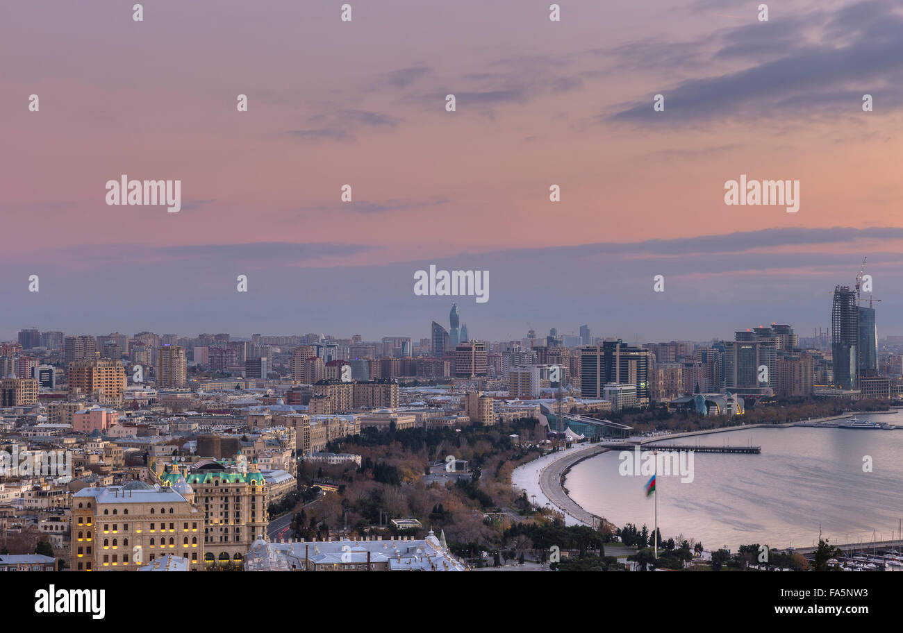 Baku azerbaijan aerial hi-res stock photography and images - Alamy