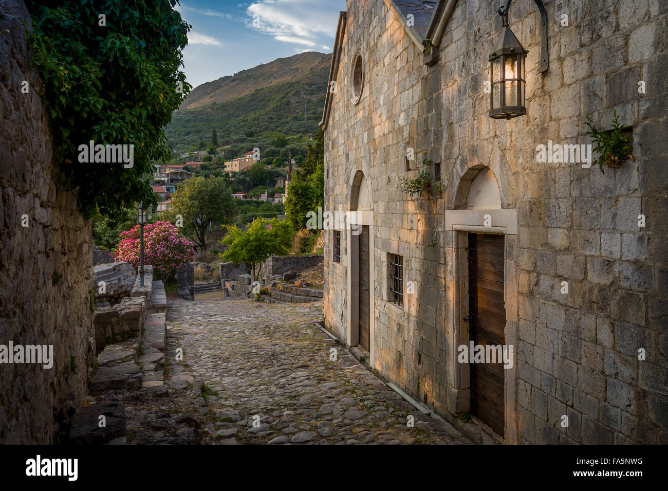 Old Stari Bar fortress medieval buildings street Stock Photo - Alamy