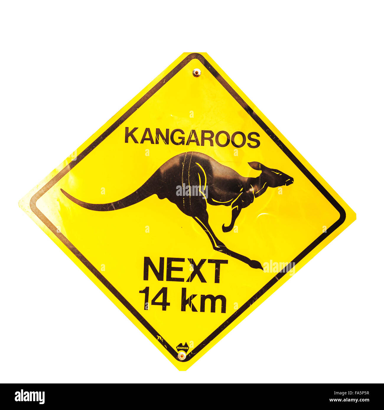 Kangaroos sign with clipping path Stock Photo - Alamy