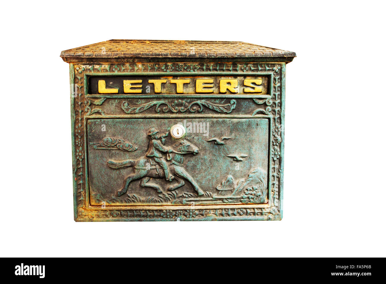 letter box cowboy with clipping path Stock Photo - Alamy