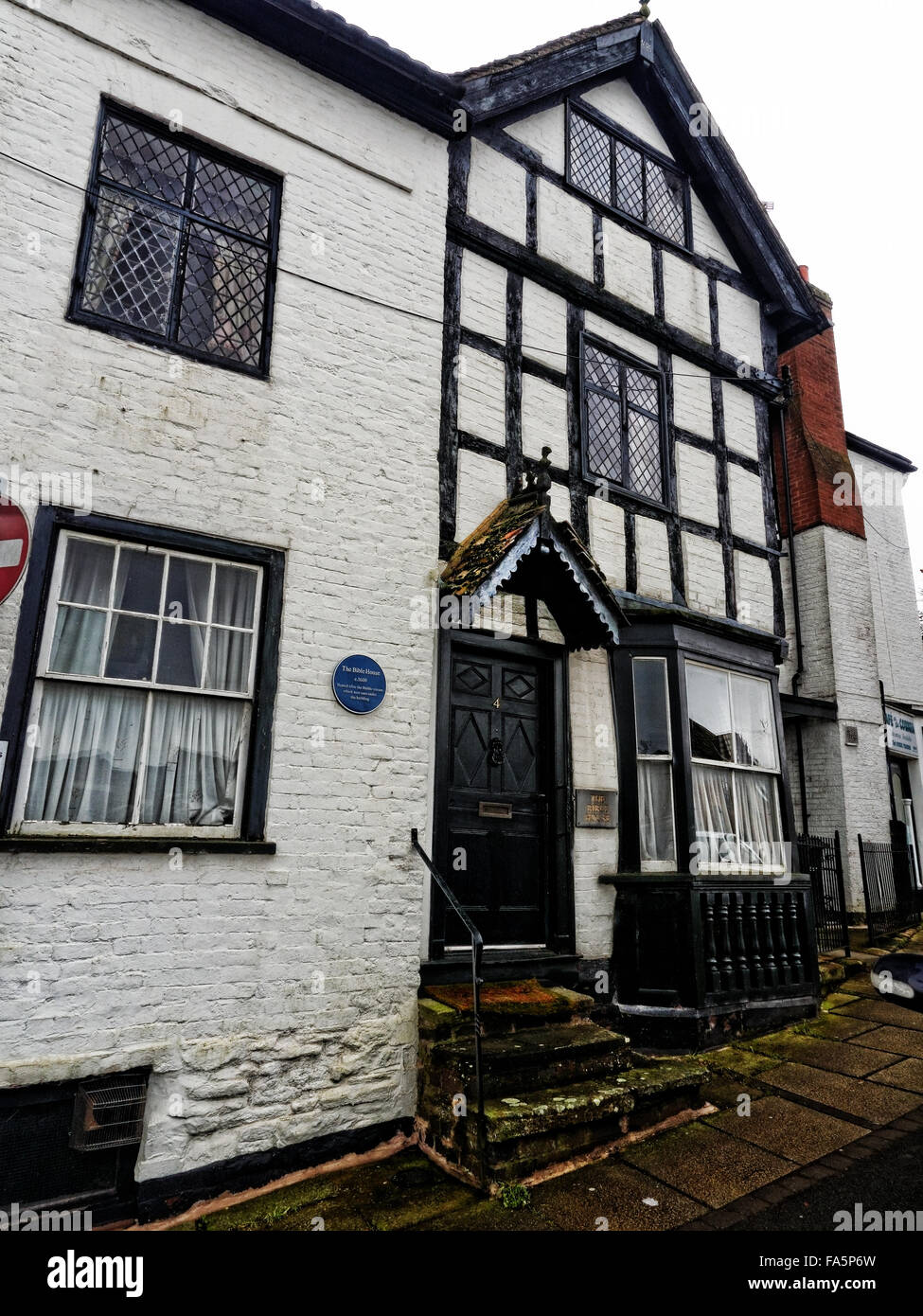 The Bible House built around 1600 at Bromyard - a town in Herefordshire ...