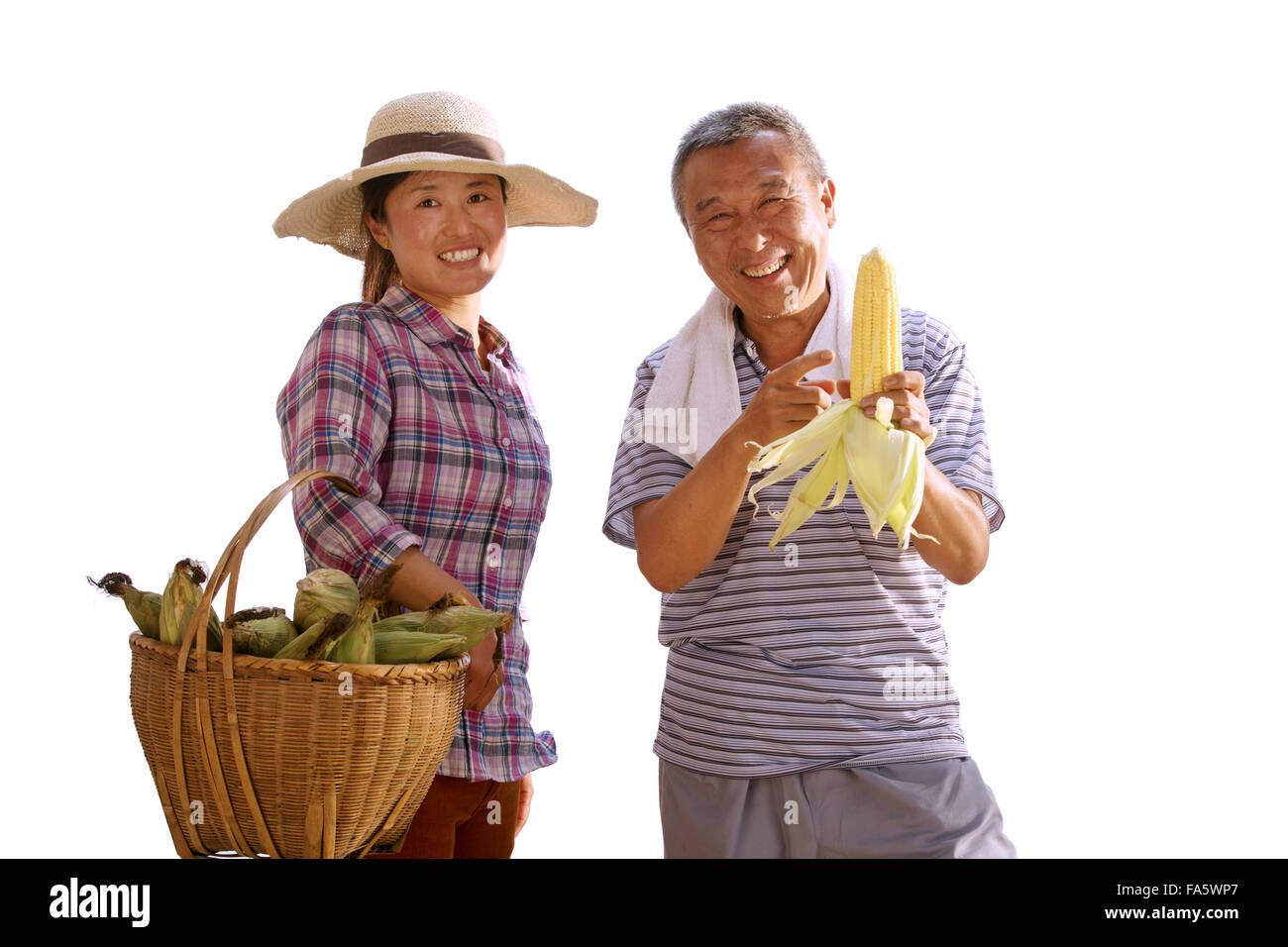 Farmers take corn Stock Photo - Alamy