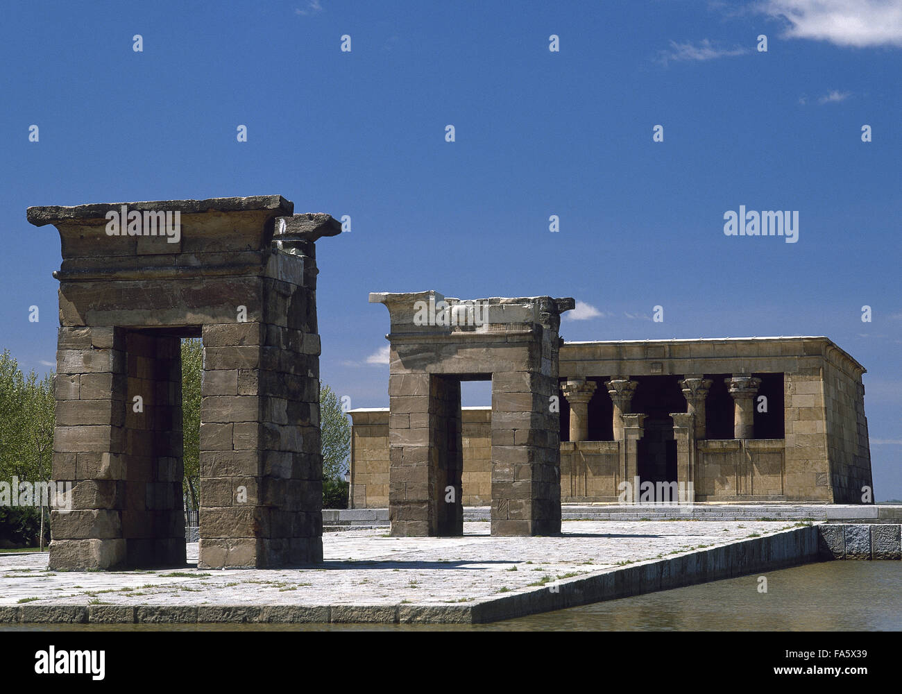Spain. Madrid. Temple of Debod. Ancient Egyptian temple which was ...