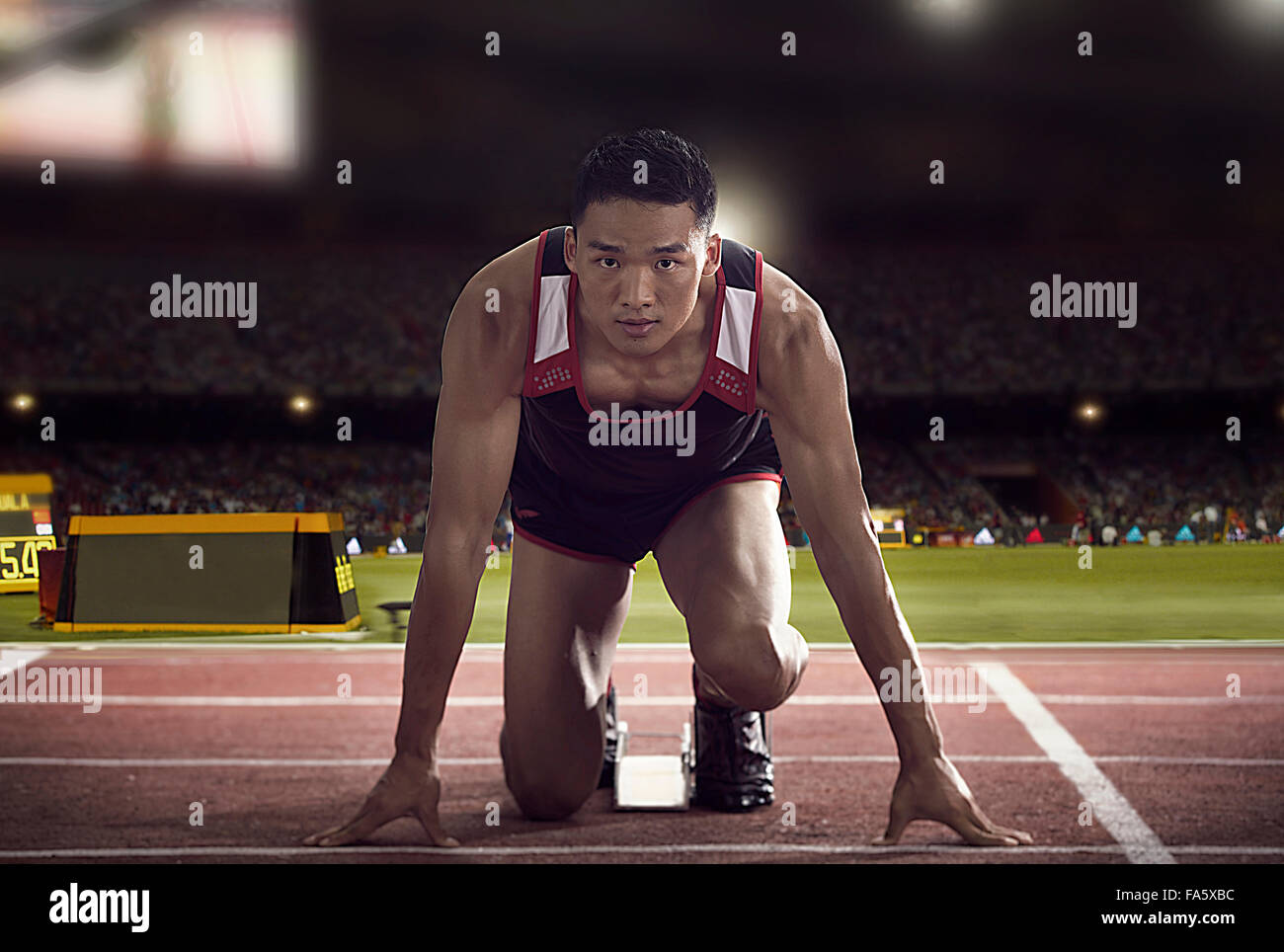 Track and field athletes in the field Stock Photo - Alamy