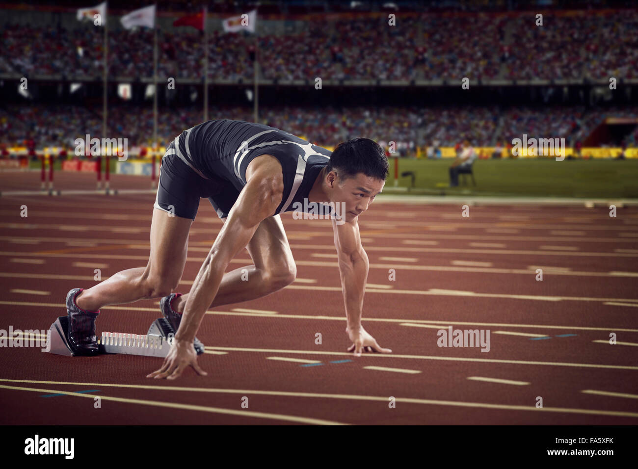 Track and field athletes in the field Stock Photo - Alamy