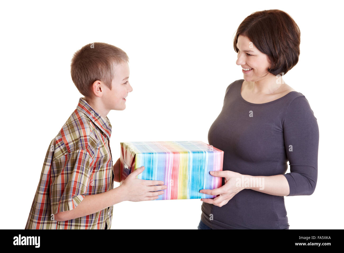 Big happy family with mother Cut Out Stock Images & Pictures - Alamy
